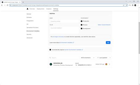 The Digital Insider How To Deploy With Vercel And Mongodb Atlas