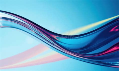 Colorful Abstract Waves In Blue Pink And Yellow Create Vibrant And
