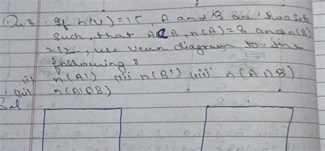 1 If N U 15 A And A 3 Ane Two Sets Such Hat A StudyX
