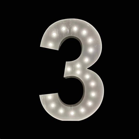 Pre Order Giant LED Number Light 1.2 Meter 3 NZ$450.00 - newbrightparty