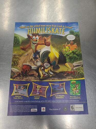 Crash Bandicoot Twinsanity Print Ad 2004 8x11 Wall Art Decor 4820156892