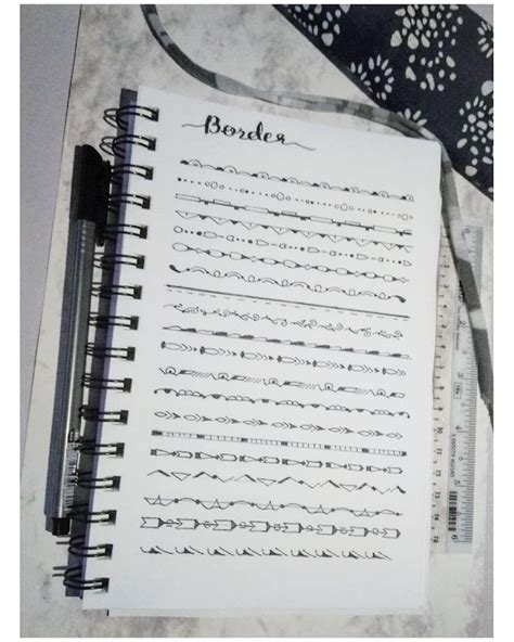 Different Borders For Notebooks