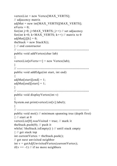 6modify The Bfsjava Program Listing A To Find The Minimudocx