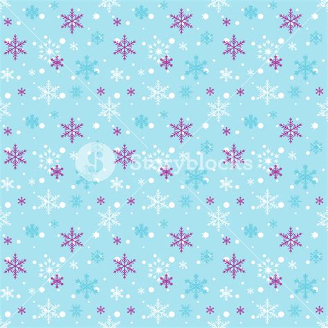 White And Purple Snowflake Pattern On Blue Frozen Inspired Paper