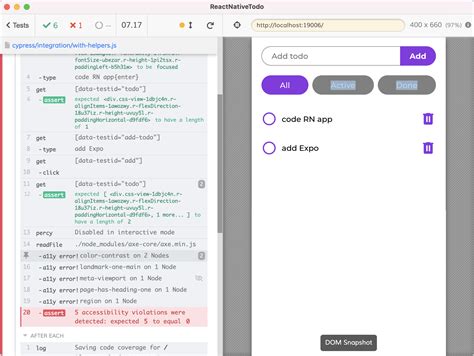 Testing React Native Todo Application Using Cypress Better World By