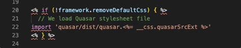 Remove Quasar Dist Quasar Sass By A Variable In Quasar Conf Js Issue