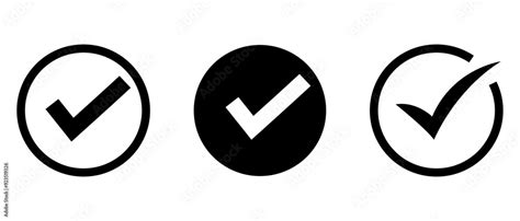 Vector Check Mark Icons A Check Mark Icon Indicates That The Task Is