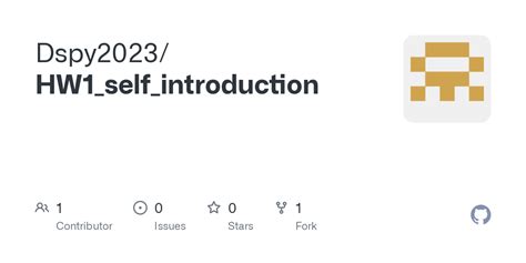 Github Dspy2023hw1selfintroduction
