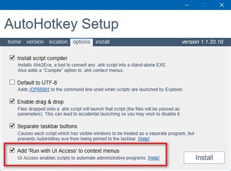Run Scripts With Ui Access Uia Rautohotkey
