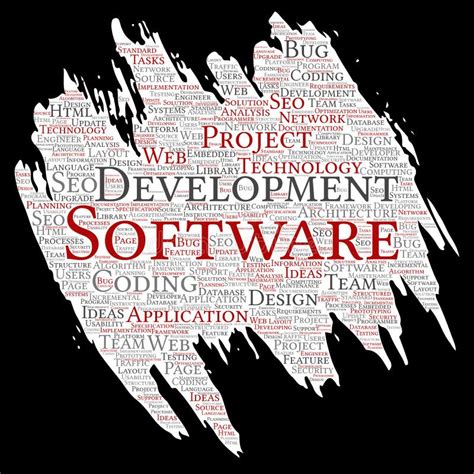 Vector Software Development Project Coding Technology Stock Vector