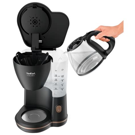 TEFAL COFFEE MAKER INCLUDEO 1.25L BLACK 1000W - Homeways Ltd