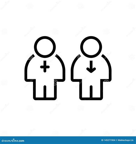 Black Line Icon For Gender Unisex And Sex Stock Vector Illustration Of Shape Gender 145271904