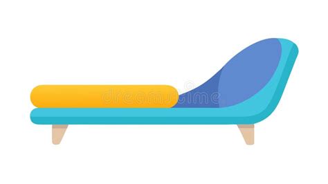 Chaise Lounge Icon Colorful Minimal Flat Style Illustration Vector Design Generative Ai Stock
