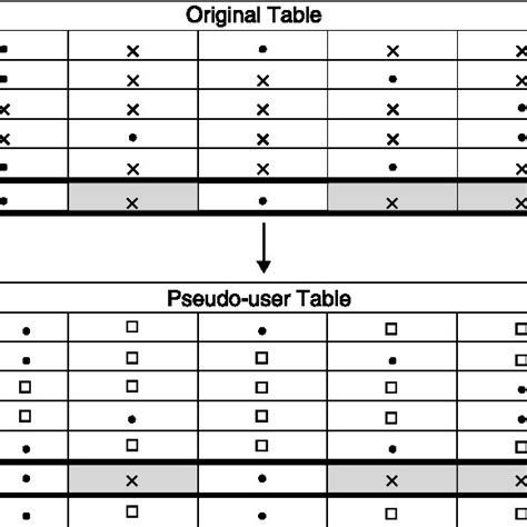 The Transfer Of The Original Sparse Data Table Into A Dense Pseudo User