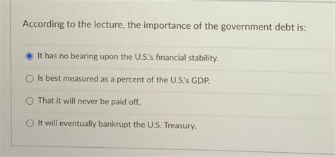 solved according to the lecture which of the following is