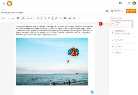Tutorial Adding Labels To Your Blogger Blog Posts