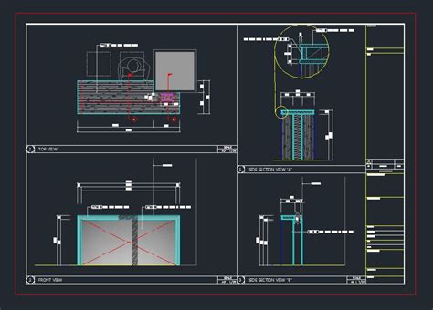 바 테이블 상세도 디테일 Library Magnicad Cad Block Free Download