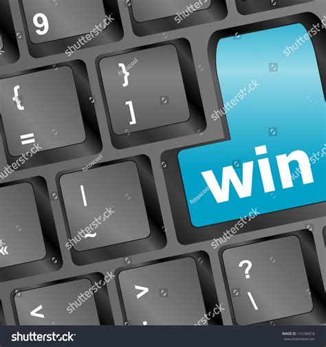 Computer Keyboard With Win Key Stock Vector Illustration 115189216 Shutterstock