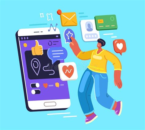 User Interacts With Applications On Mobile Device Woman Using Modern