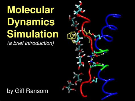 Ppt Molecular Dynamics Simulation A Brief Introduction Powerpoint