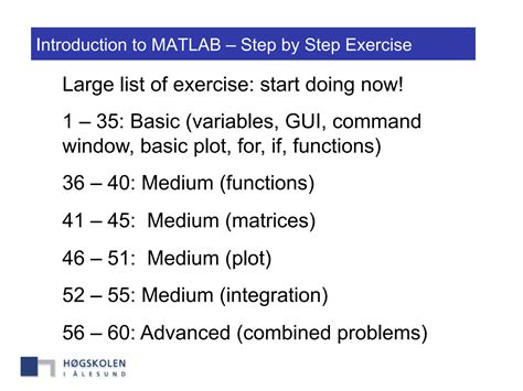 SOLUTION Matlab Practice 60 Step By Step Exercises Studypool