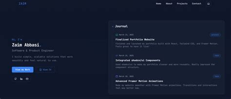 portfoliolaunch react tailwindcss softwareengineering careergrowth zaim abbasi