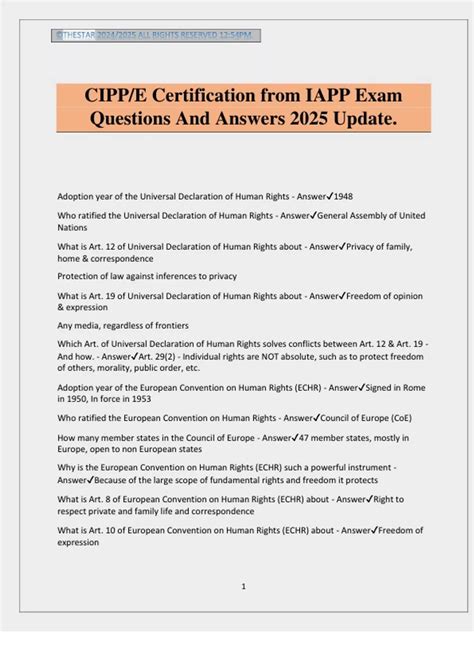 Cipp E Certification From Iapp Exam Questions And Answers 2025 Update Cipp E Stuvia Us