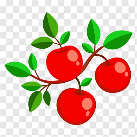 빨간 사과와 녹색 잎 클립 아트 일러스트와 함께 사과 가지 빨간 사과 가지 잎사과 만화 사과 가지 Png 일러스트 및 이미지 에 대한 무료 다운로드 Pngtree