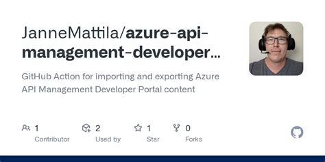 GitHub JanneMattila Azure Api Management Developer Portal Action GitHub Action For Importing