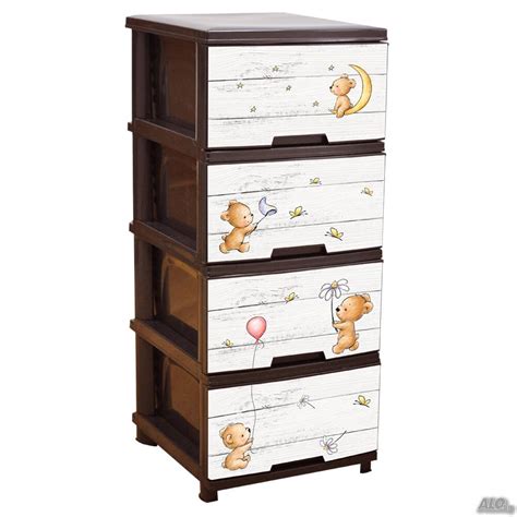 Детски шкаф с четири чекмеджета Детско гардеробче детско шкафче Мебели за детска стая