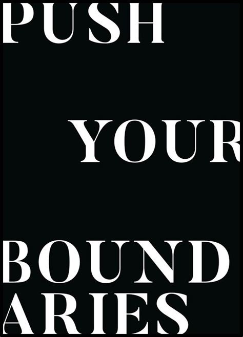 Push Your Boundaries Print Citas Inspiradoras Textos Galerías De Pared
