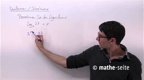 Logarithmus So Einfach Kann Man Den Logarithmus Berechnen Beispiel 5 B 06 01 Youtube