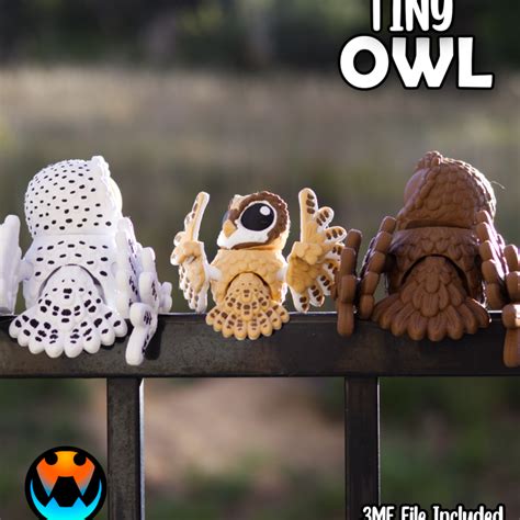 3d Printable Tiny Owl By Cinderwing3d
