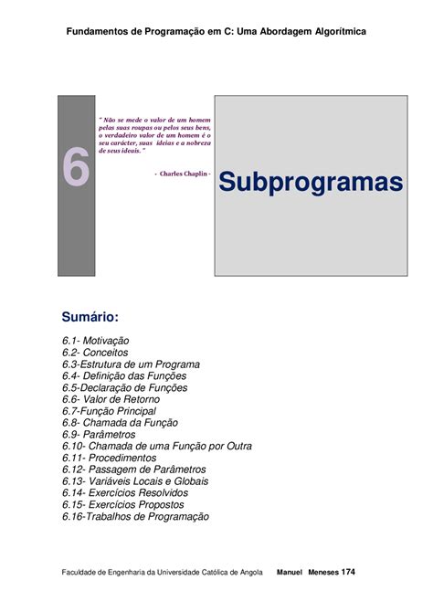 Fundamentos De Programação Em C Uma Abordagem Algorítmica Esquemas