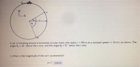 Solved A Car Is Traveling Around A Horizontal Circular Track