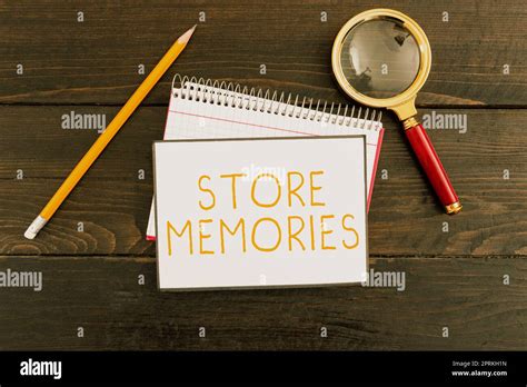 Conceptual Display Store Memories Business Idea A Process Of Inputting