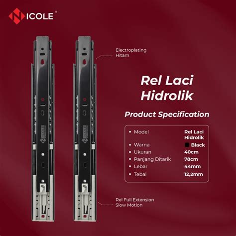 Slow Motion Hydraulic Drawer Rails Soft Closing Drawer Rails Shopee Malaysia