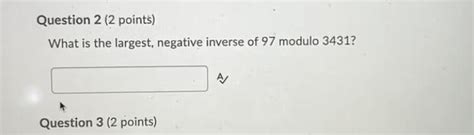 Solved Question 2 2 Points What Is The Largest Negative