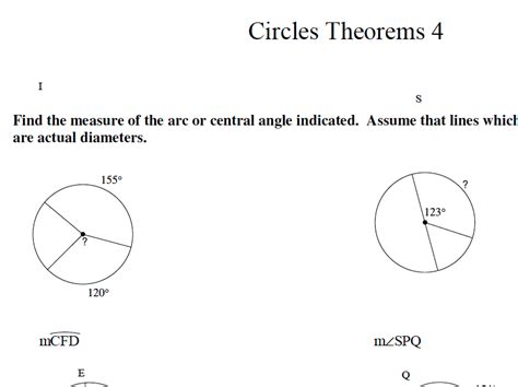 GCSE Maths Revision Circle Theorems Teaching Resources