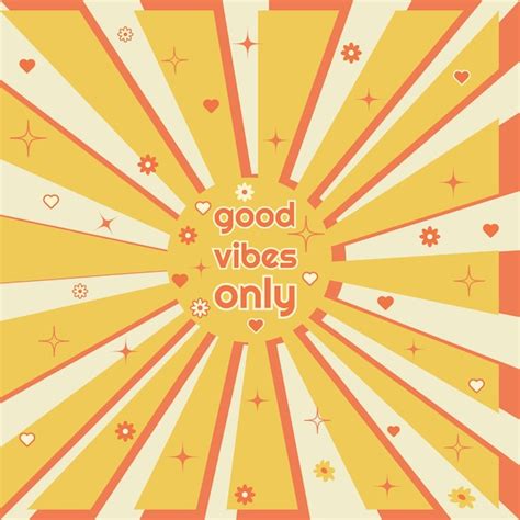 Premium Vector Retro Postcard Only Good Vibes