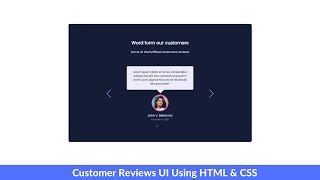 Creating User Review UI Using HTML U0026 CSS Doovi