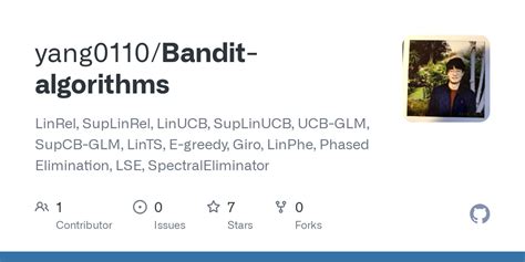 Github Yang0110bandit Algorithms Linrel Suplinrel Linucb Suplinucb Ucb Glm Supcb Glm