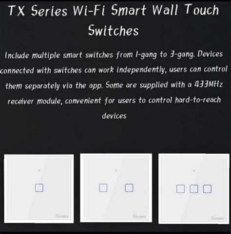Sonoff Smart Wall Wifi Touch Switch Computers Tech Parts Accessories Networking On Carousell