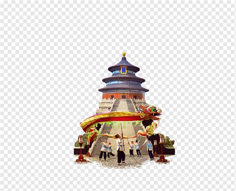 중국 타이포그래피 자금성 3D 컴퓨터 그래픽 건물 용 png PNGWing