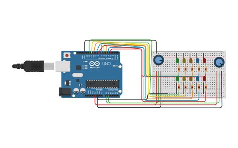 Circuit Design ฝึกปฏิบัติ 4 วงจร Led ไฟวิ่งจำนวน 2 แถวๆละ 5หลอด Arduino