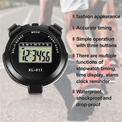 3 Pieces Sports Timer Date And Time Function Shockproof Waterproof