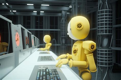 Premium Photo Ai Bot Working In Modern Nuclear Power Plant To Control