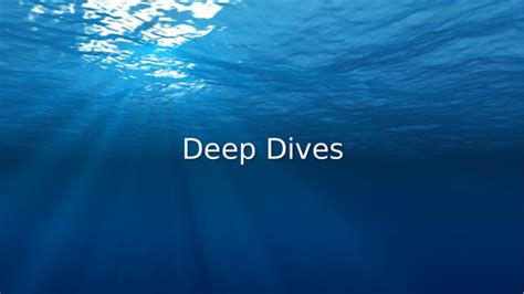 Deep Dive Presentation For Staff Meetings Teaching Resources
