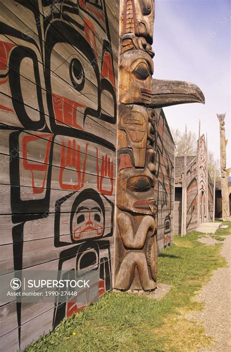Ksan Historical Village A Replica Of An Ancient Gitxsan Village Situated At The Confluence Of