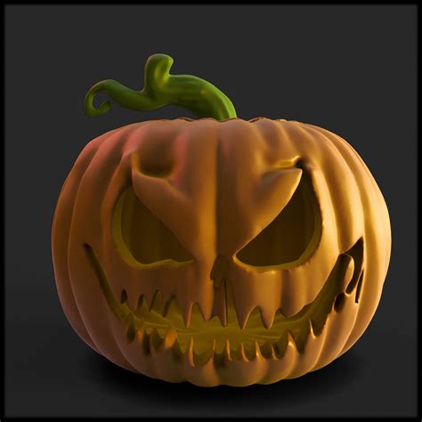 Free Stl File Pumpkin Halloween 3d Model Tim Burton Style 🎃 3mf・3d